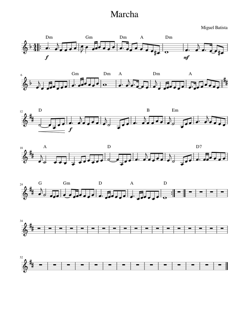 Marcha Sheet music for Piano (Solo) | Musescore.com