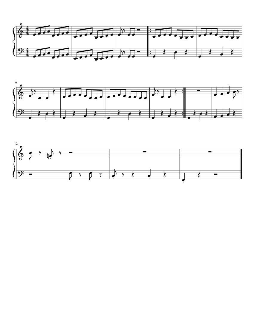 Easy in C major 2 Sheet music for Piano (Solo) | Musescore.com