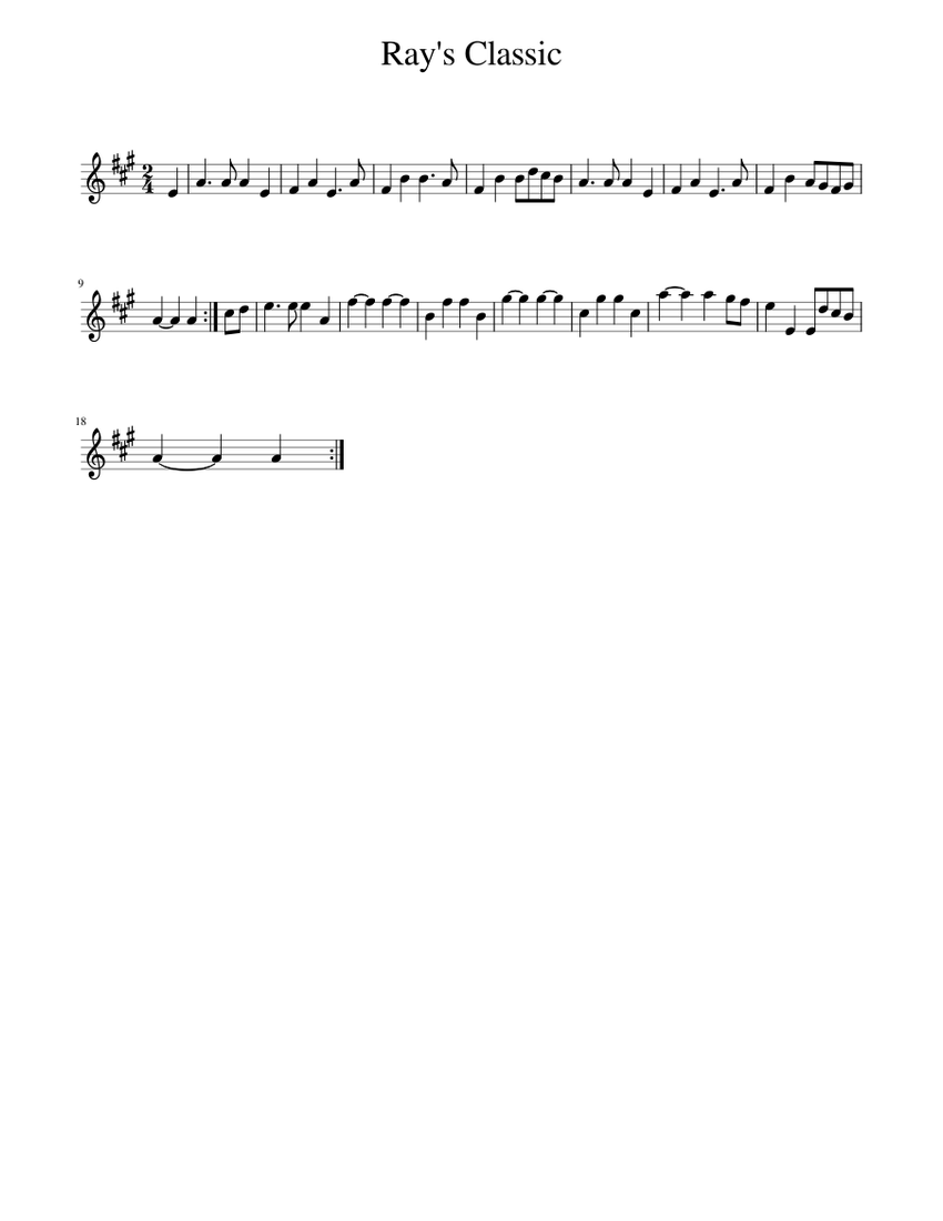 Ray's Classic Sheet music for Piano (Solo) Easy | Musescore.com