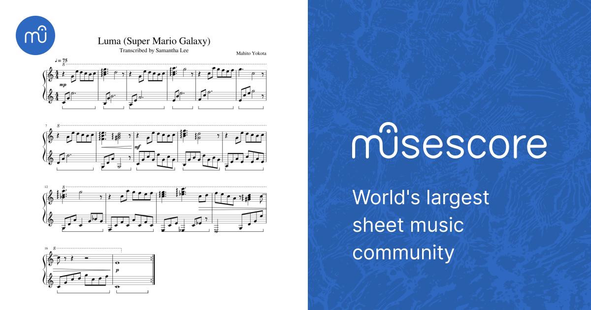 Luma (Super Mario Galaxy) Sheet music for Piano (Solo) | Musescore.com