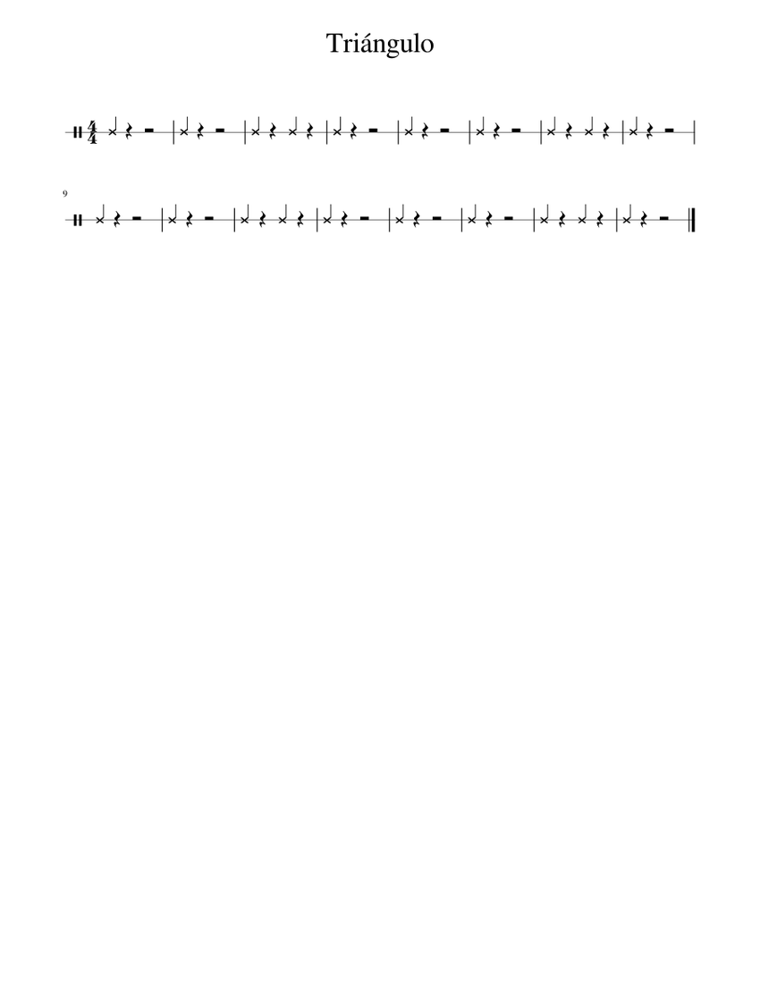 Triángulo Sheet Music for Triangle (Solo) | MuseScore.com