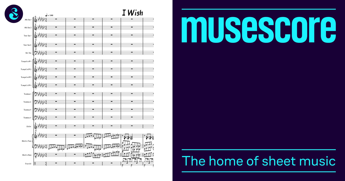 I wish – Stevie Wonder Sheet music for Piano, Trombone, Saxophone alto ...