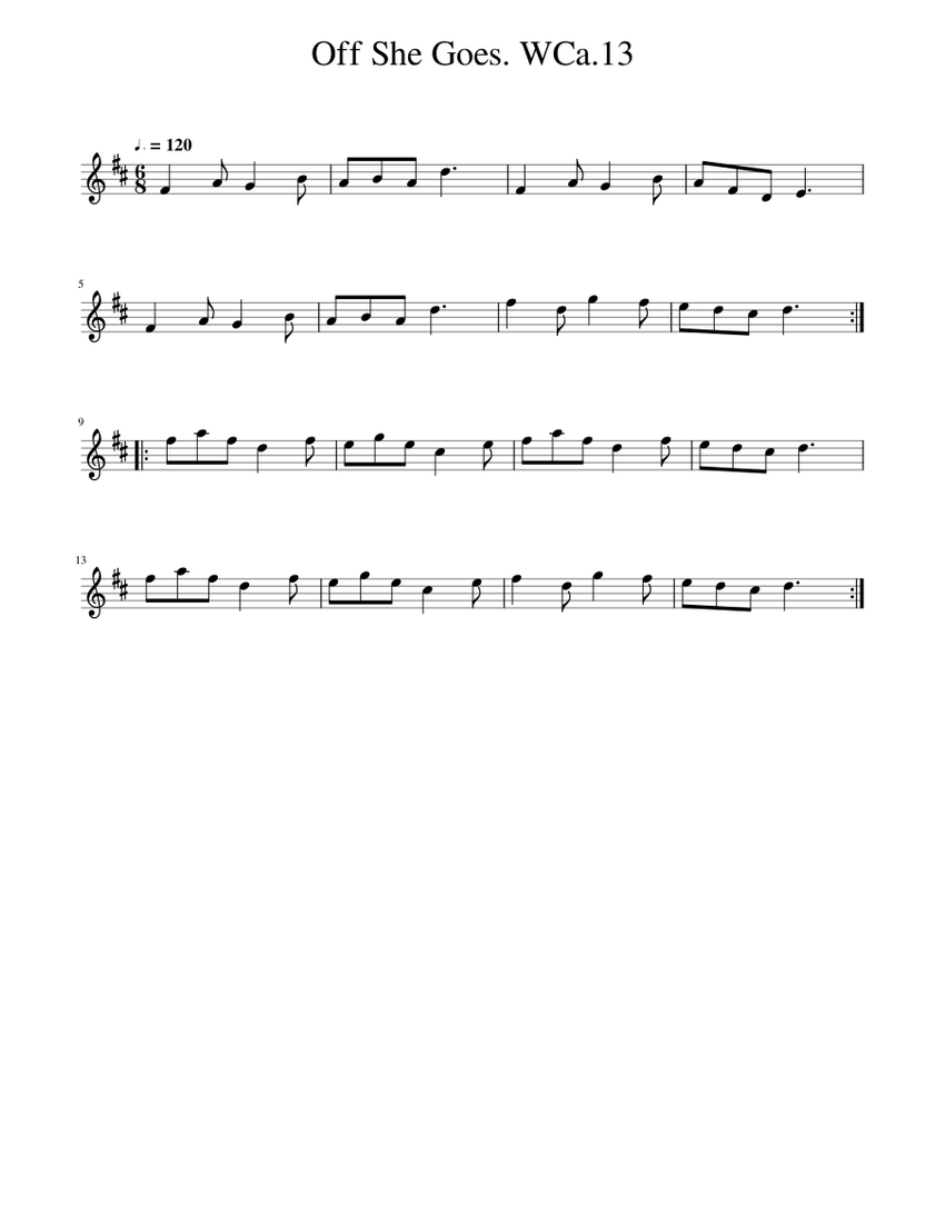Off She Goes WCa 13 Sheet Music For Piano Solo Musescore off-she-goes-wca-13-sheet-music-for-piano-solo-musescore