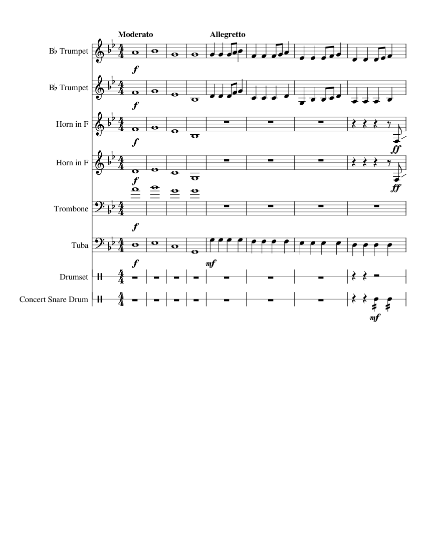 hope Sheet music for Trombone, Tuba, Trumpet in b-flat, French horn ...