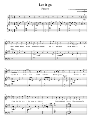Let It Go Frozen Piano Sheet Music Let It Go (Edina Menzel, Frozen)