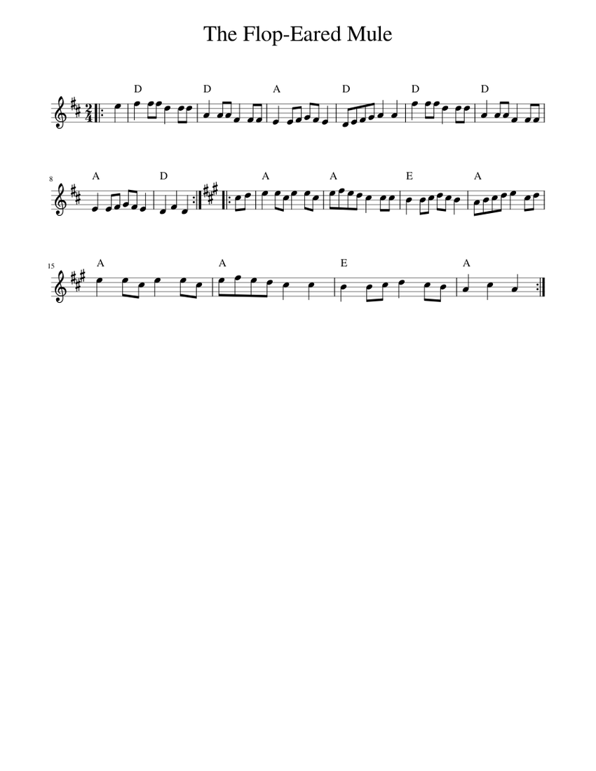 The Flop-Eared Mule Sheet music for Piano (Solo) Easy | Musescore.com