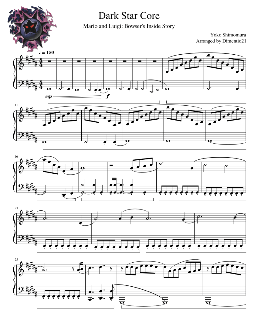 Dark Star Core Sheet music for Piano (Solo) Easy | Musescore.com
