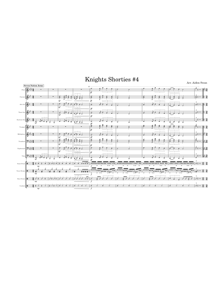 Knights Shorties #4 Sheet music for Trombone, Euphonium, Tuba, Flute ...