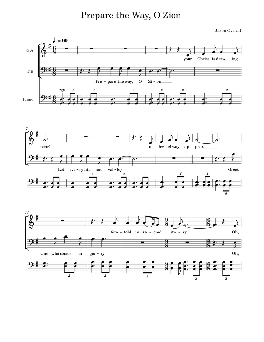 Prepare the way, o zion! – Bereden väg för Herran Swedish melody ...