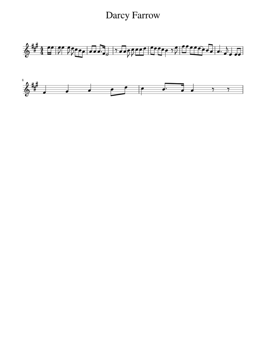 Darcy Farrow Sheet Music for Piano (Solo) Easy | MuseScore.com