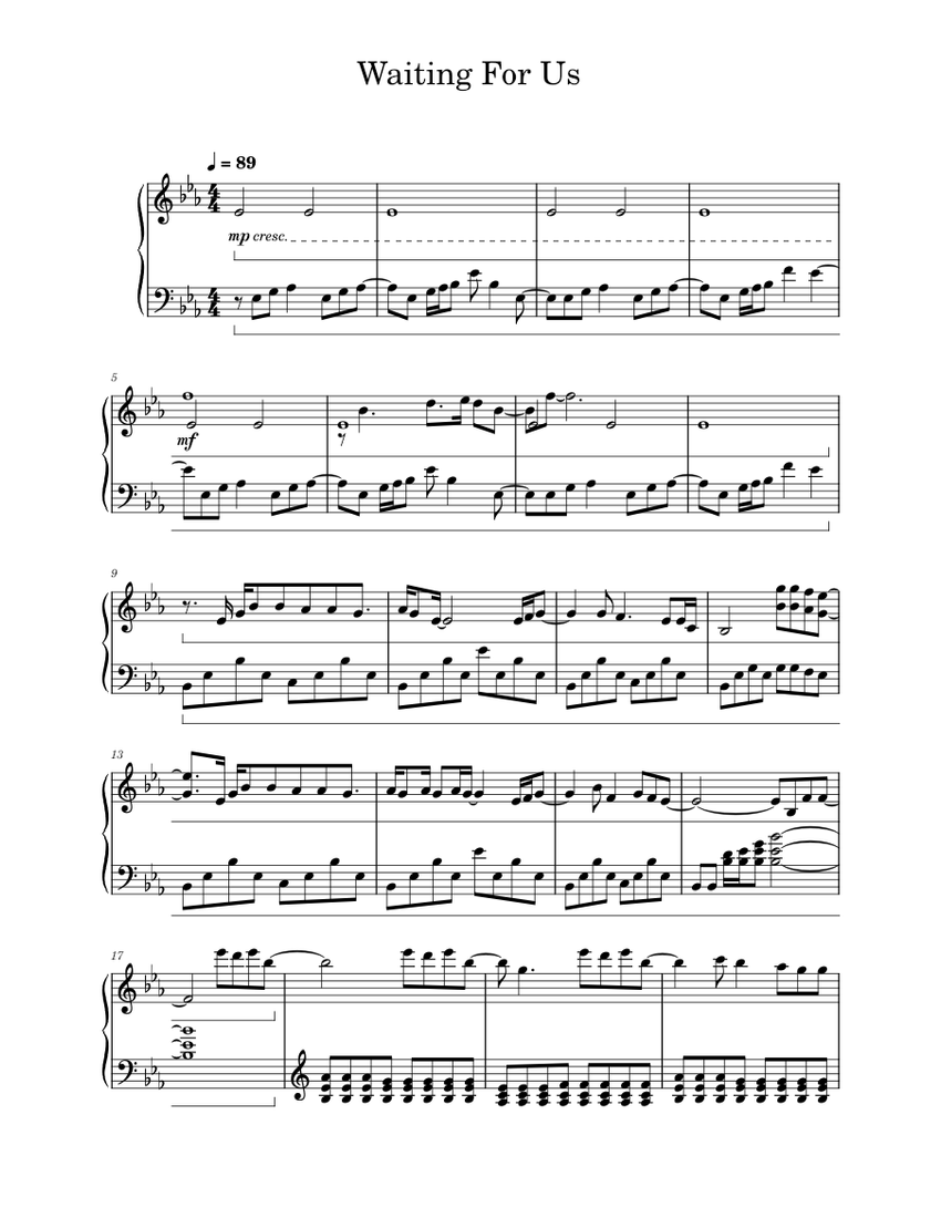 피어난다 (Waiting For Us) – Stray Kids (스트레이 키즈) Sheet music for Piano ...