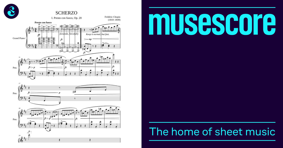 Scherzo No. 1 in B Minor - Chopin Sheet Music for Piano (Solo) | MuseScore.com