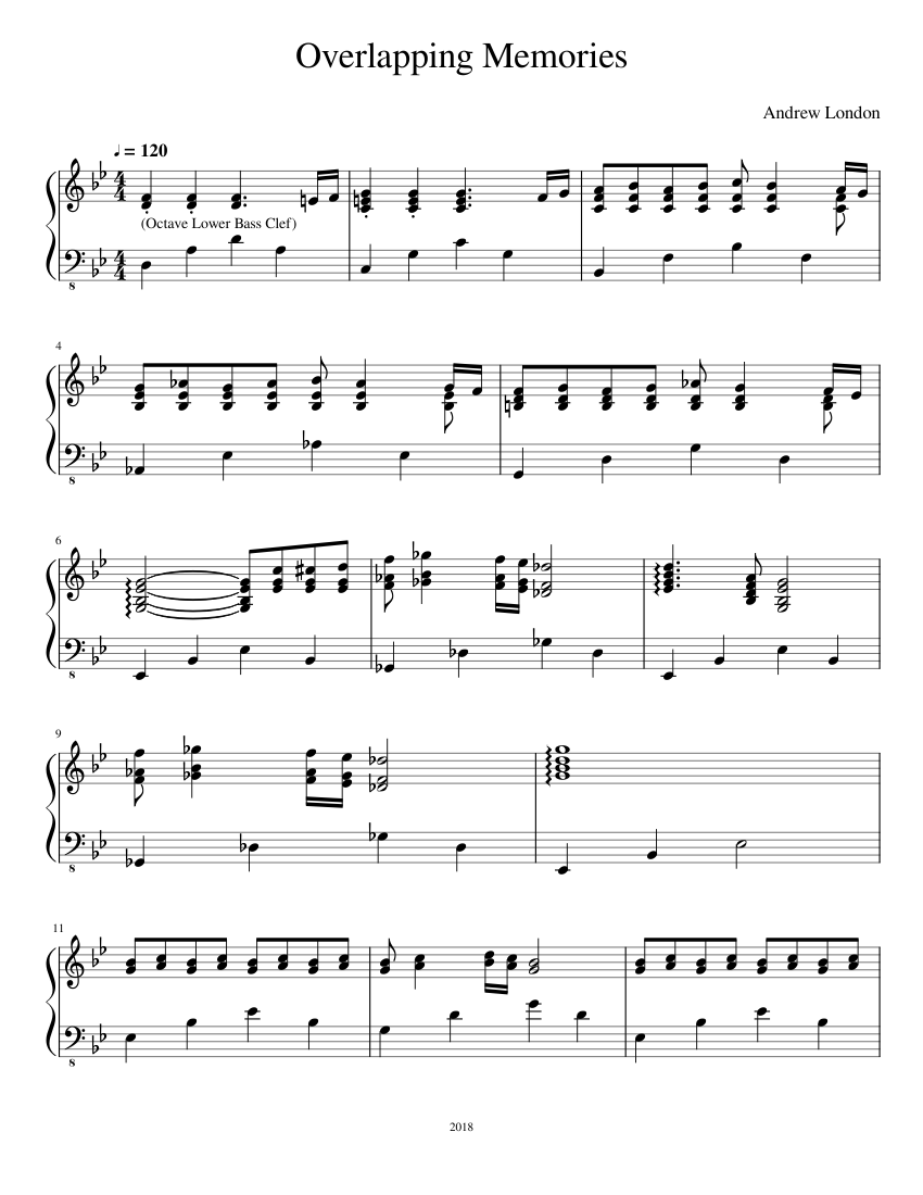 Overlapping Memories Sheet music for Piano (Solo) | Musescore.com