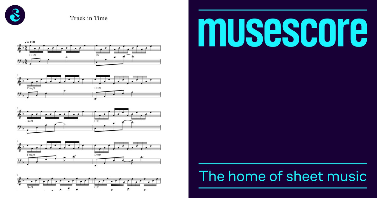 Track in Time Sheet Music with Chords for Piano (Solo) easy | MuseScore.com