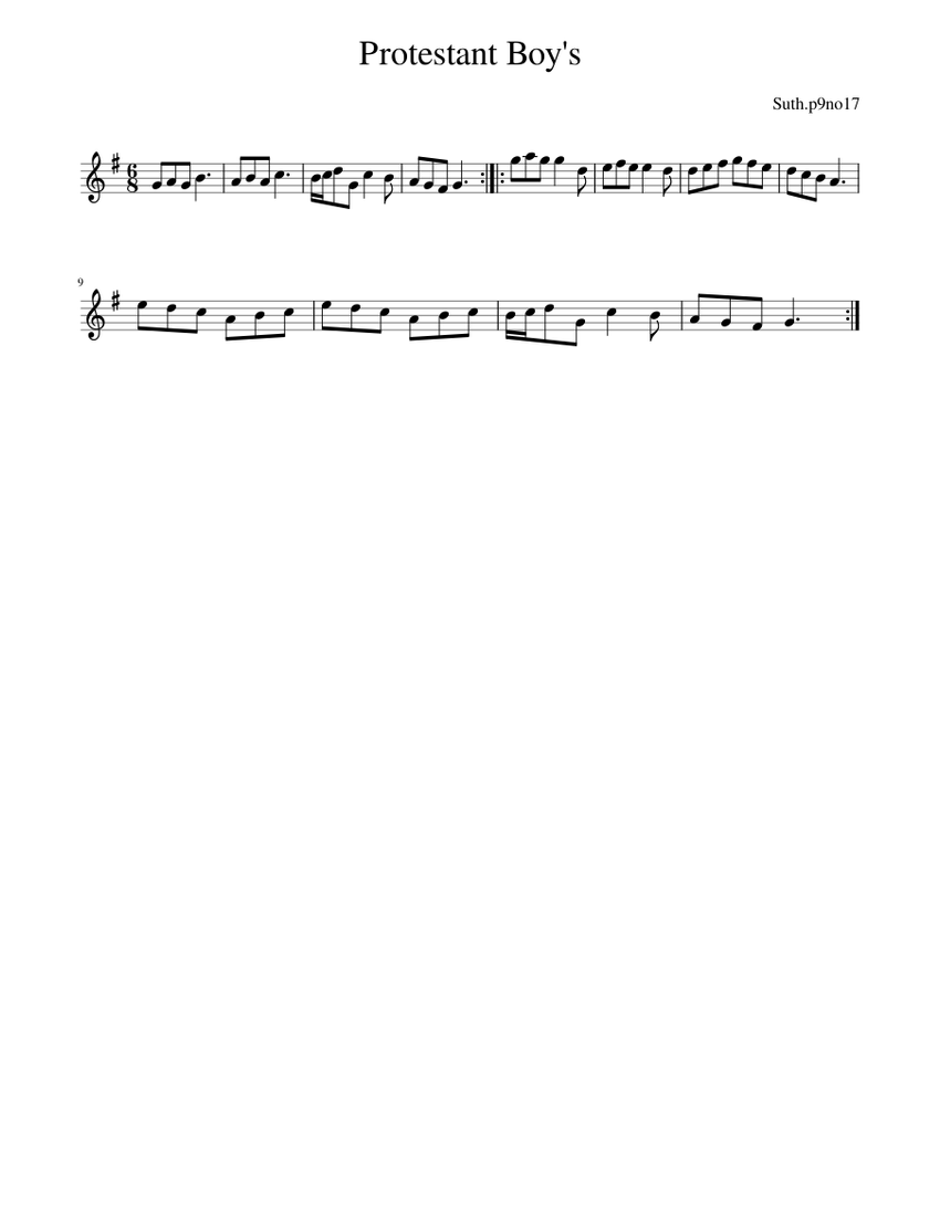 Protestant Boy's Sheet music for Piano (Solo) Easy | Musescore.com