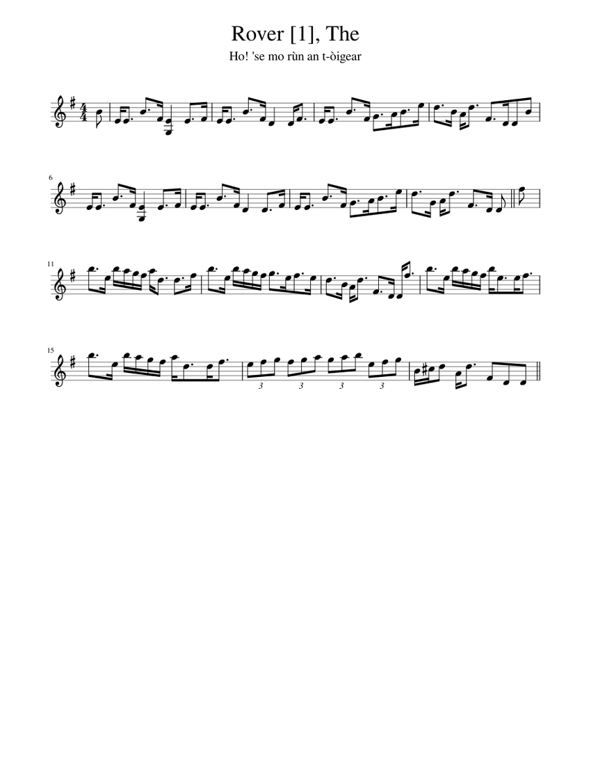The Rover Sheet music for Piano (Solo) Easy | Musescore.com