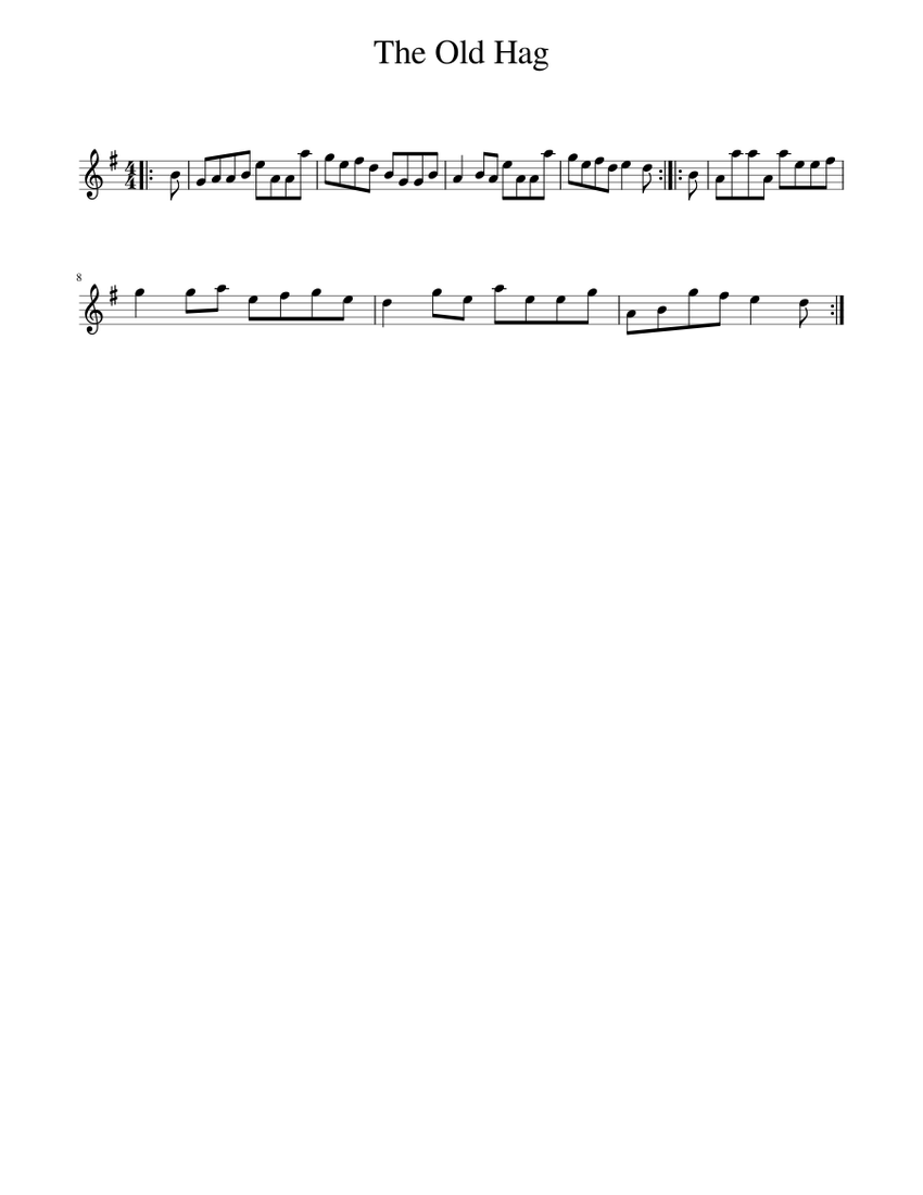 The Old Hag Sheet music for Piano (Solo) Easy | Musescore.com