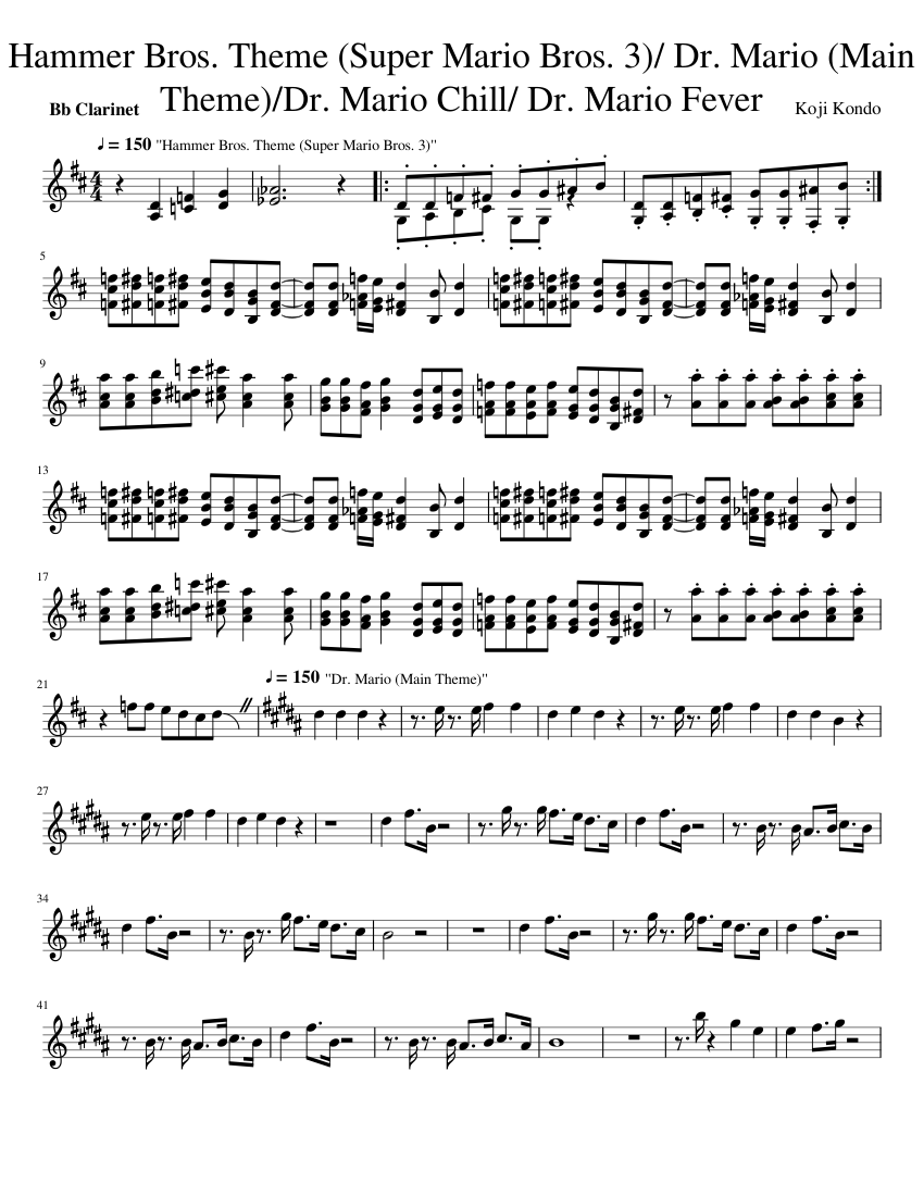 Hammer Bros. Theme Super Mario Bros. 3 Dr Mario Main Theme Dr. Mario ...