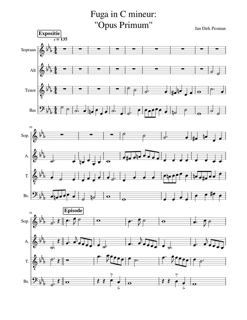 Fuga in C mineur: ''Opus Primum'' / Fugue in C minor: ''Opus Primum ...