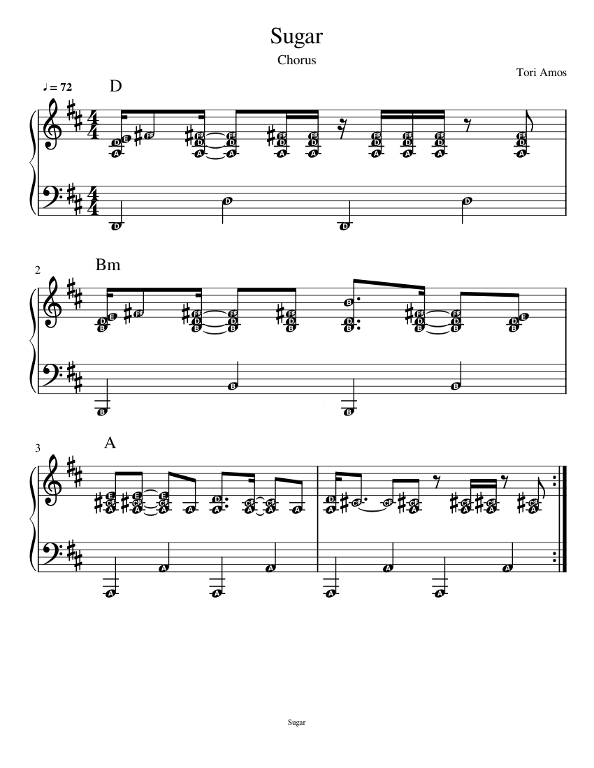 Sugar Sheet Music for Piano (Solo) Easy | MuseScore.com