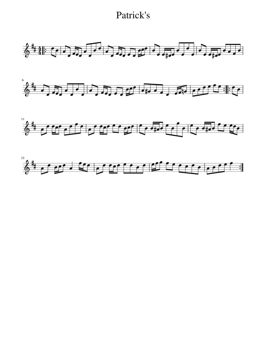 Patrick's Sheet music for Piano (Solo) Easy | Musescore.com