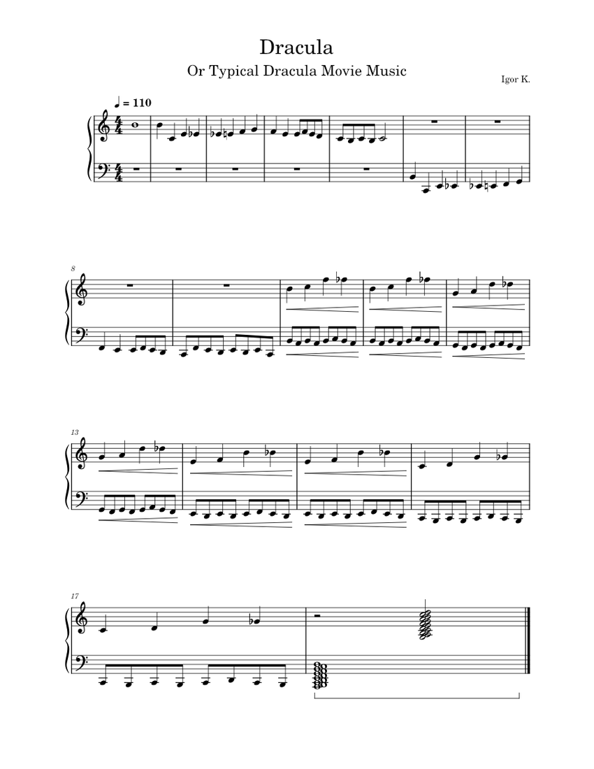 Dracula - piano tutorial