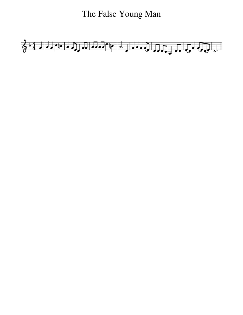 The False Young Man Sheet music for Piano (Solo) | Musescore.com
