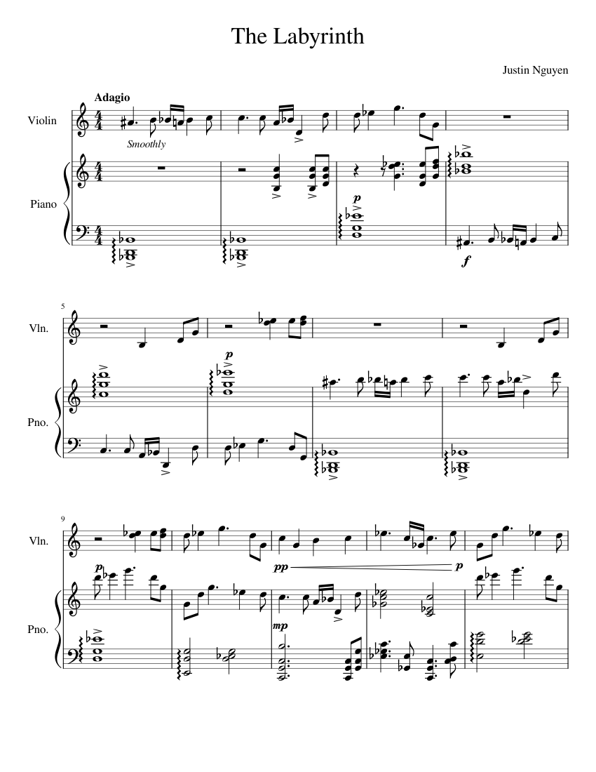 The Labyrinth Sheet Music for Piano, Violin (Solo) | MuseScore.com