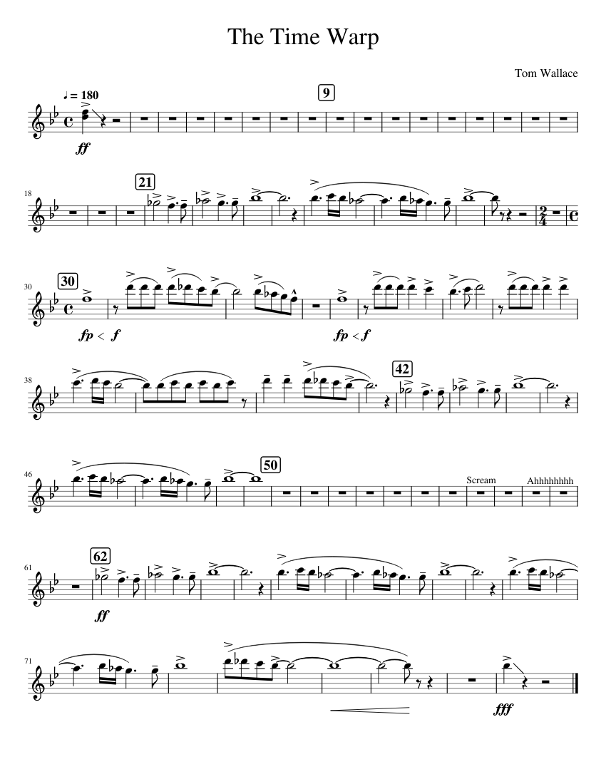 The Time Warp Sheet music for Flute (Solo) | Musescore.com