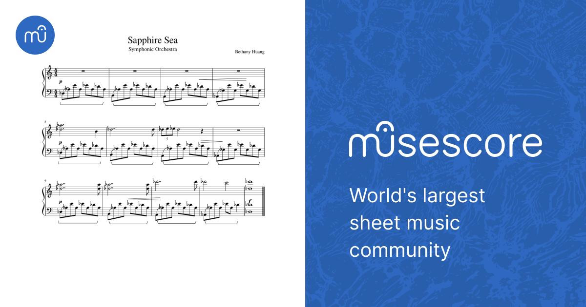 Sapphire Sea Sheet Music for Piano (Solo) Easy | MuseScore.com