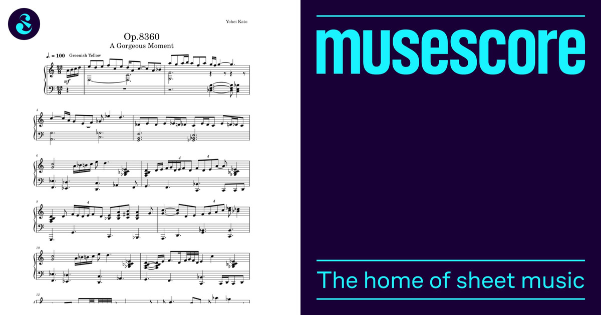 Op.8360 A Gorgeous Moment Sheet music for Piano (Solo) | Musescore.com