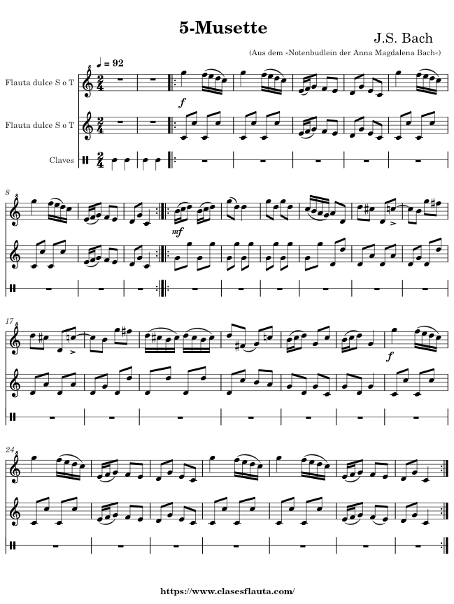 5-Musette J.S.Bach - piano tutorial