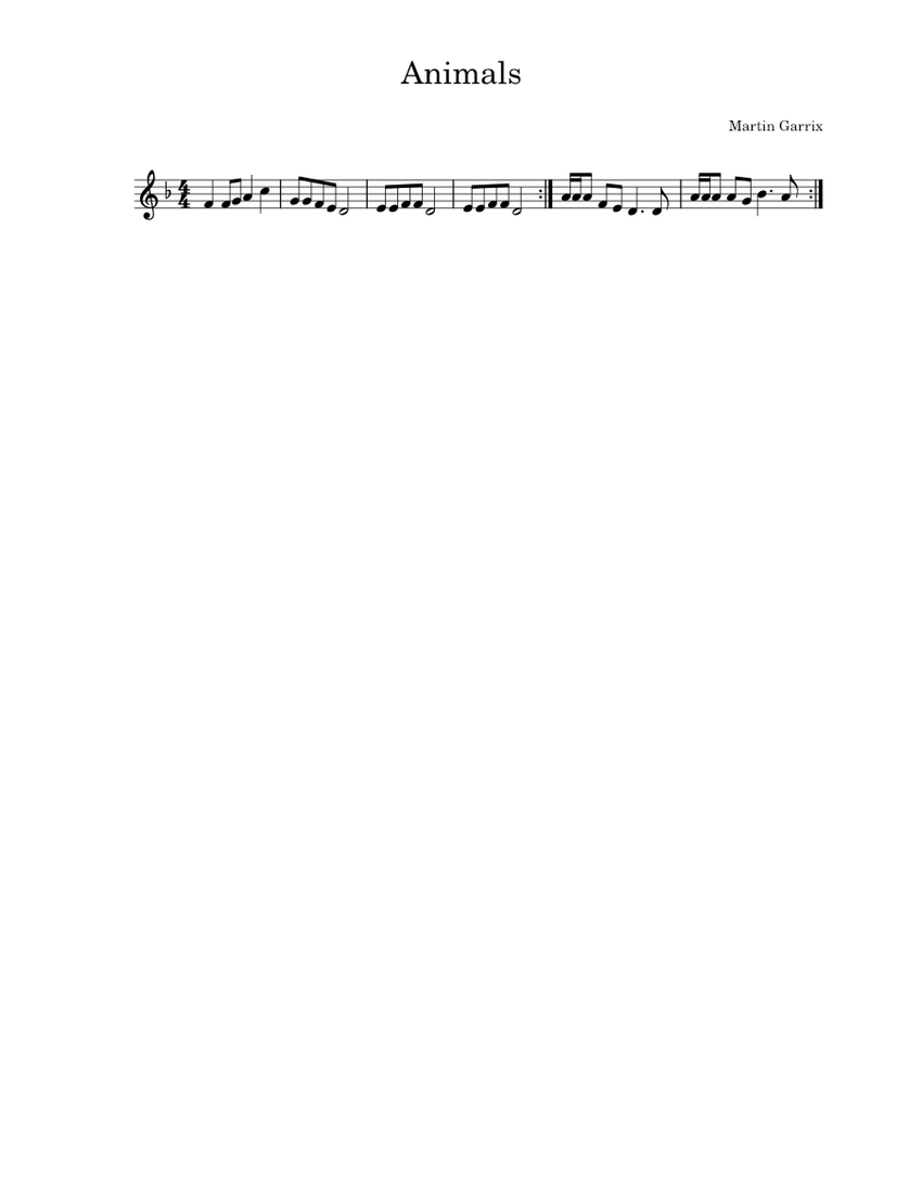 Animals Sheet music for Piano (Solo) | Musescore.com