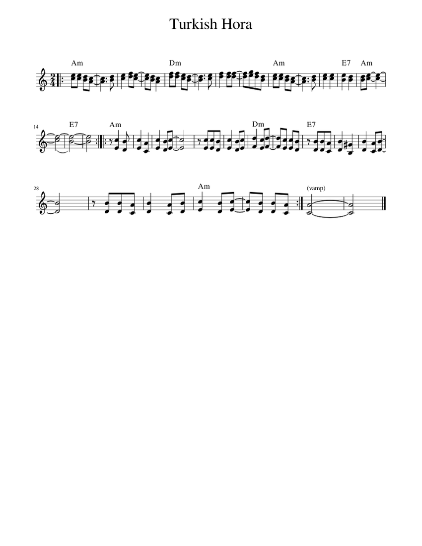 Turkish Hora Sheet music for Piano (Solo) Easy | Musescore.com