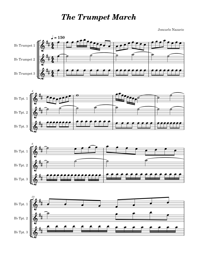 The Trumpet March Sheet music for Trumpet in b-flat (Solo) | Musescore.com