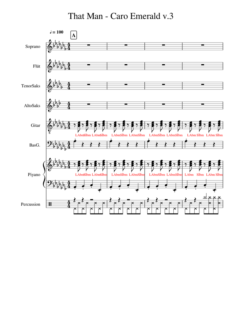 That Man - Caro Emerald Sheet music for Piano, Soprano, Flute ...