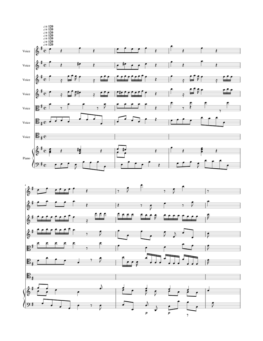 Handel Messiah Overture Sheet Music for Piano, Voice (other) (Mixed ...