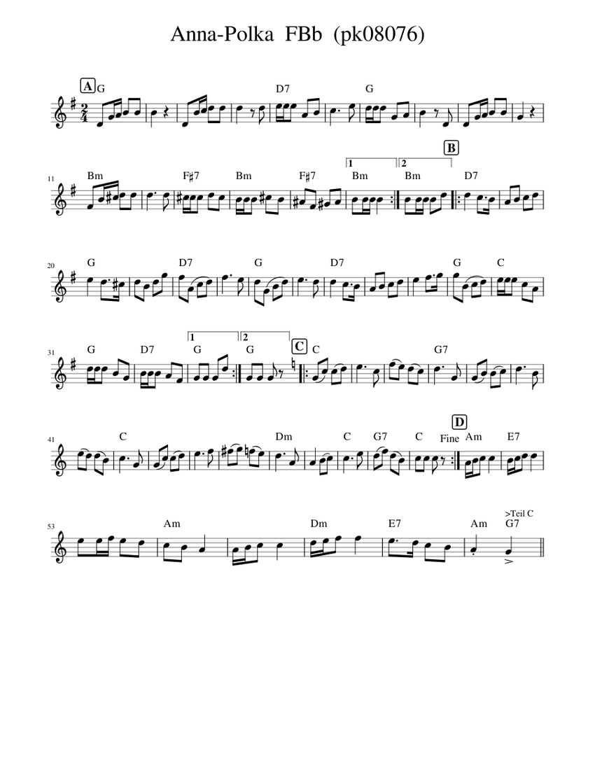Anna-Polka FBb (pk08076) Sheet music for Accordion (Solo) | Musescore.com