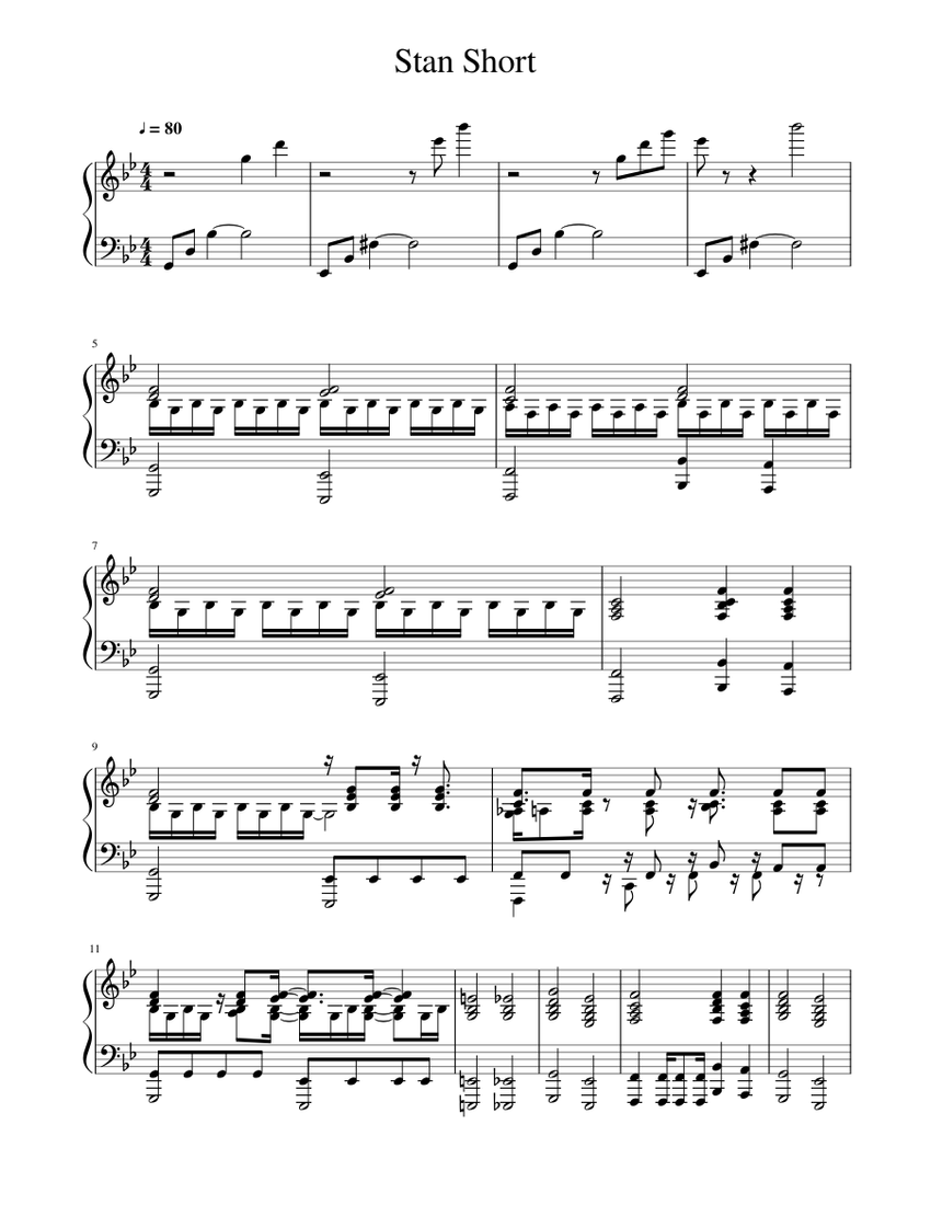 Eminem ft. Elton John - Stan (Piano Accompaniment) [Incomplete] Sheet ...