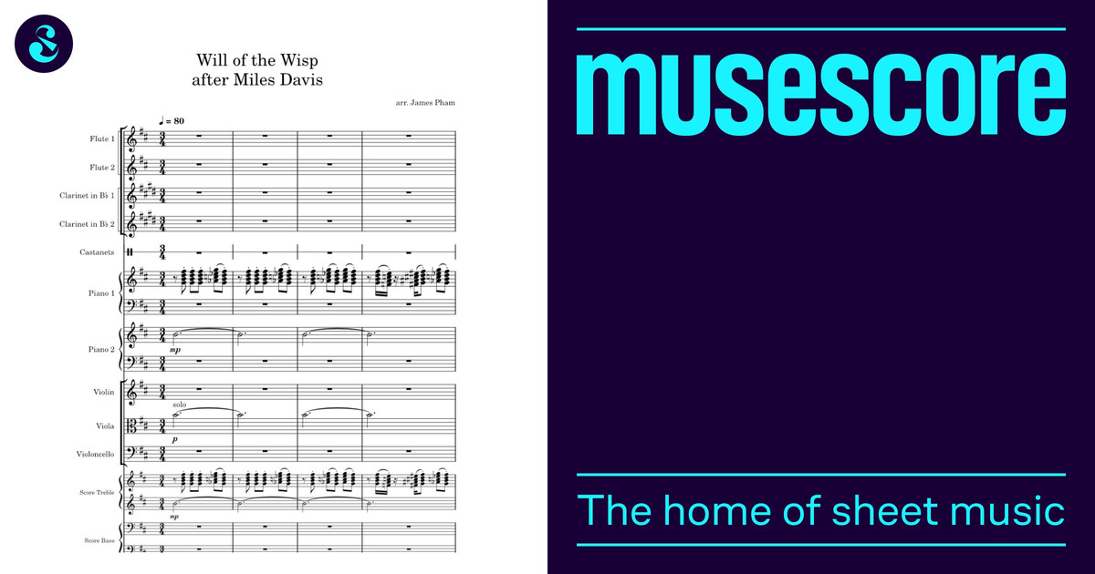Will O The Wisp - new – Jamesvpham Sheet Music for Piano, Flute, Violin ...
