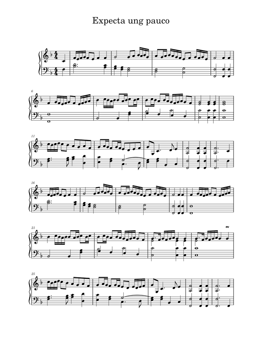 Expecta un pauco – Anonymous Expecta ung pauco Sheet Music for Piano ...