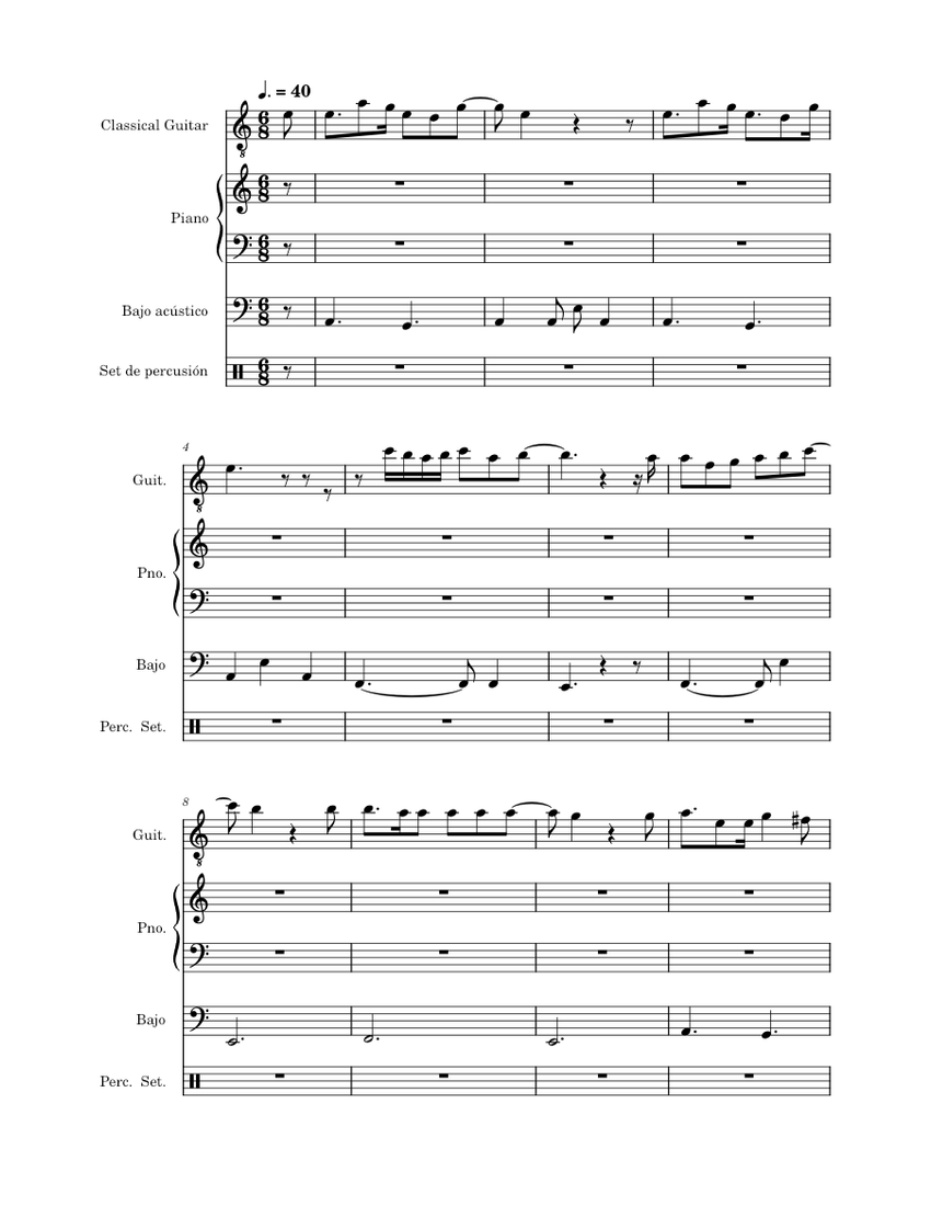 Zamba para olvidar tp zaba OLVIDAR Sheet music for Piano, Guitar, Bass guitar, Drum group (Mixed ...