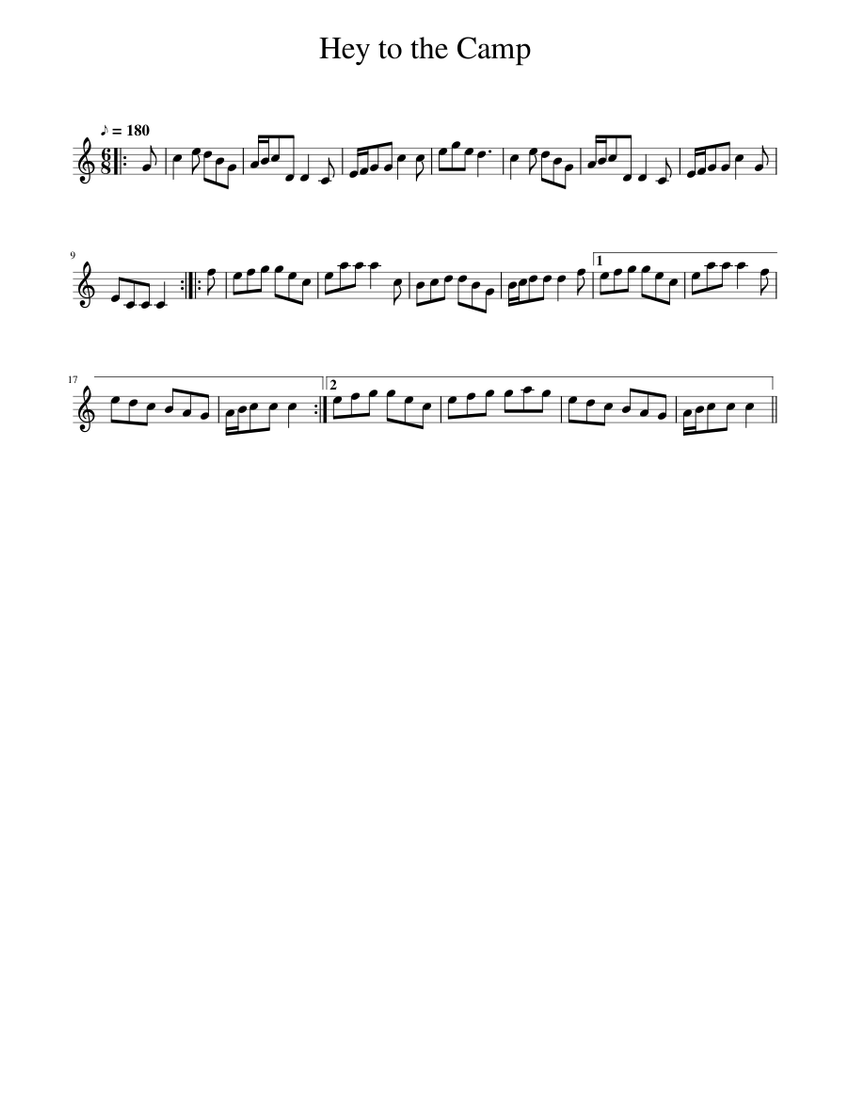 Hey to the Camp Sheet music for Piano (Solo) | Musescore.com