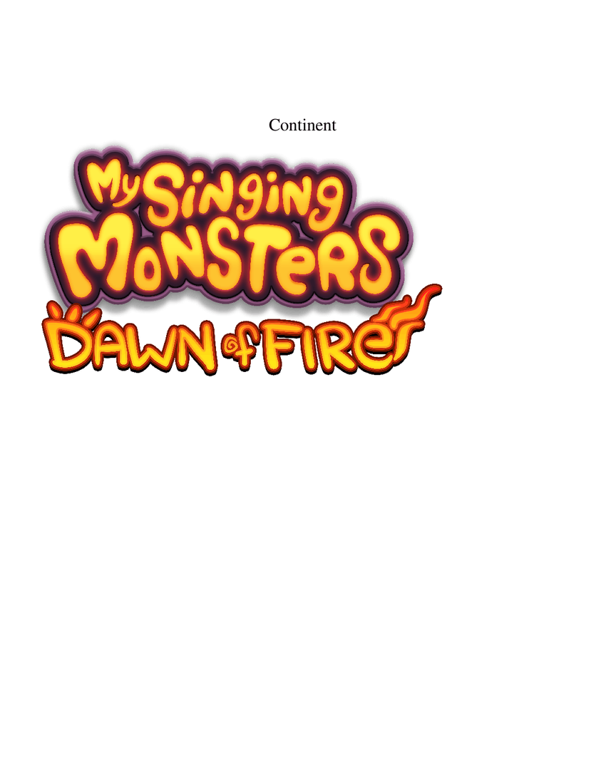 My Singing Monsters Dawn of Fire - The Continent Sheet Music for ...