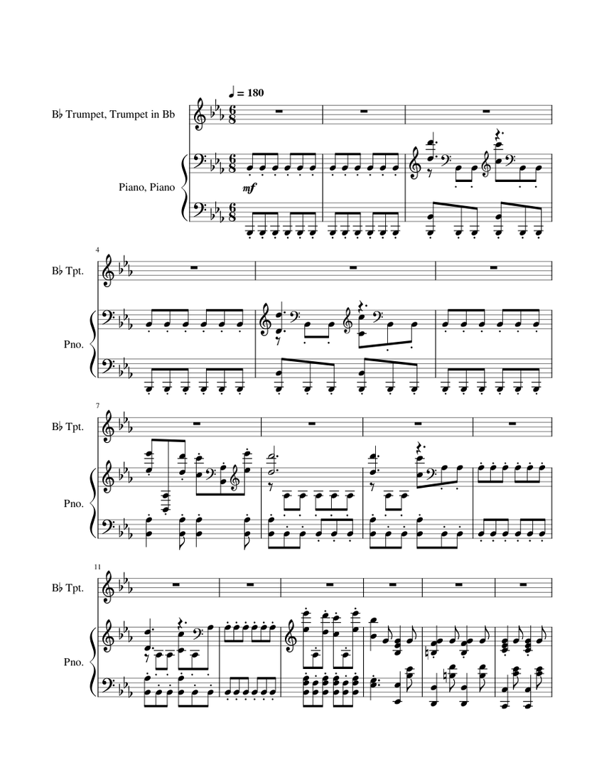 Napoli Sheet Music for Piano, Trumpet in b-flat (Solo) | MuseScore.com
