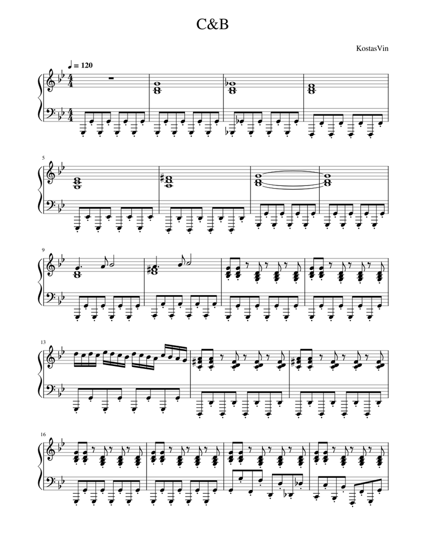 C&B - piano tutorial