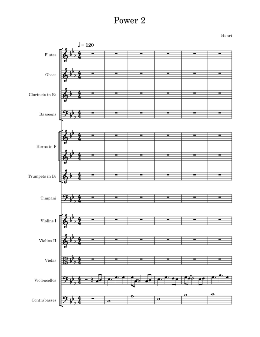 Power 2 Sheet music for Flute, Oboe, Clarinet in b-flat, Bassoon & more ...