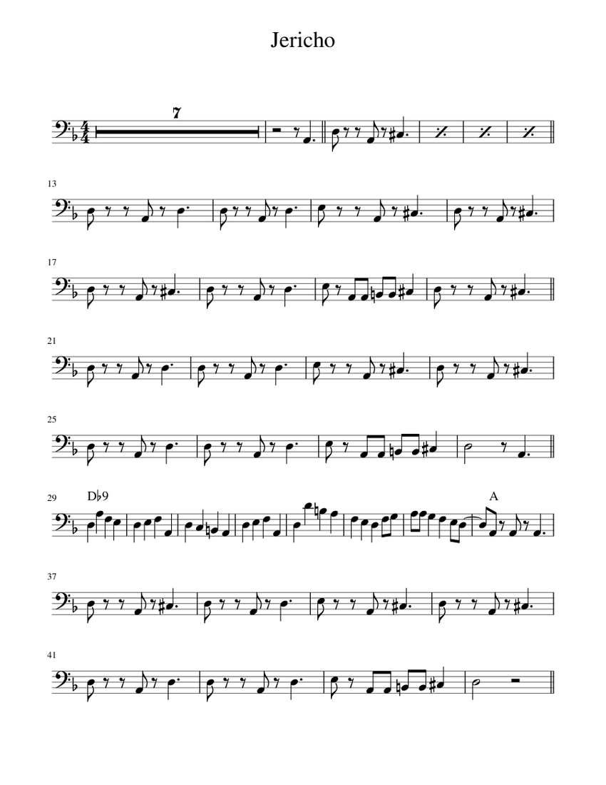 Jericho Sheet music for Piano (Solo) | Musescore.com