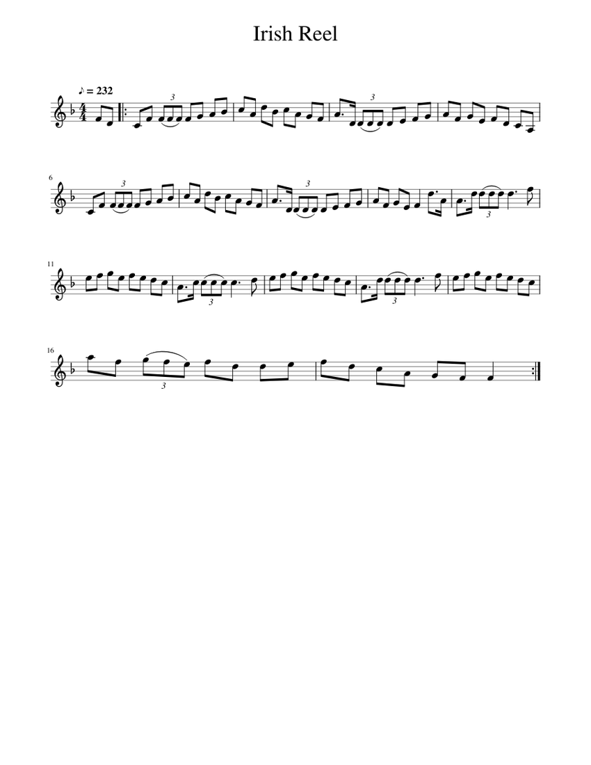 Irish Reel Sheet music for Piano (Solo) Easy | Musescore.com