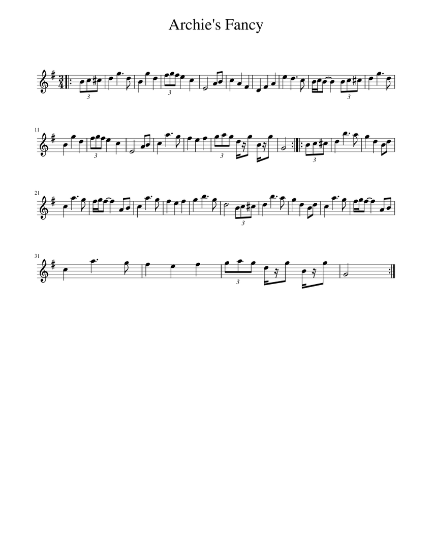 Archie's Fancy Sheet music for Piano (Solo) | Musescore.com